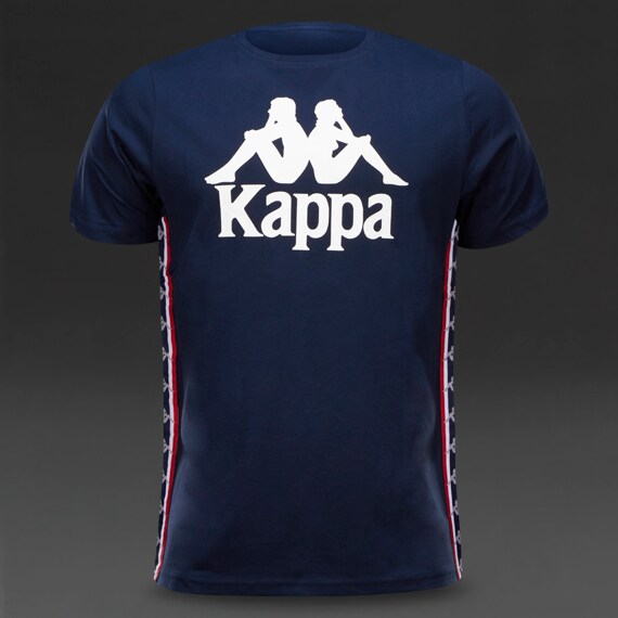 Kappa Authentic Curlew Top - Mens Clothing - Navy Blue/White