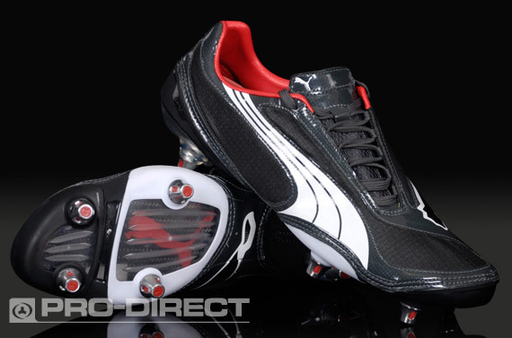 Puma Football Boots - V1.08 - Soft Ground - Soccer Cleats - Black ...