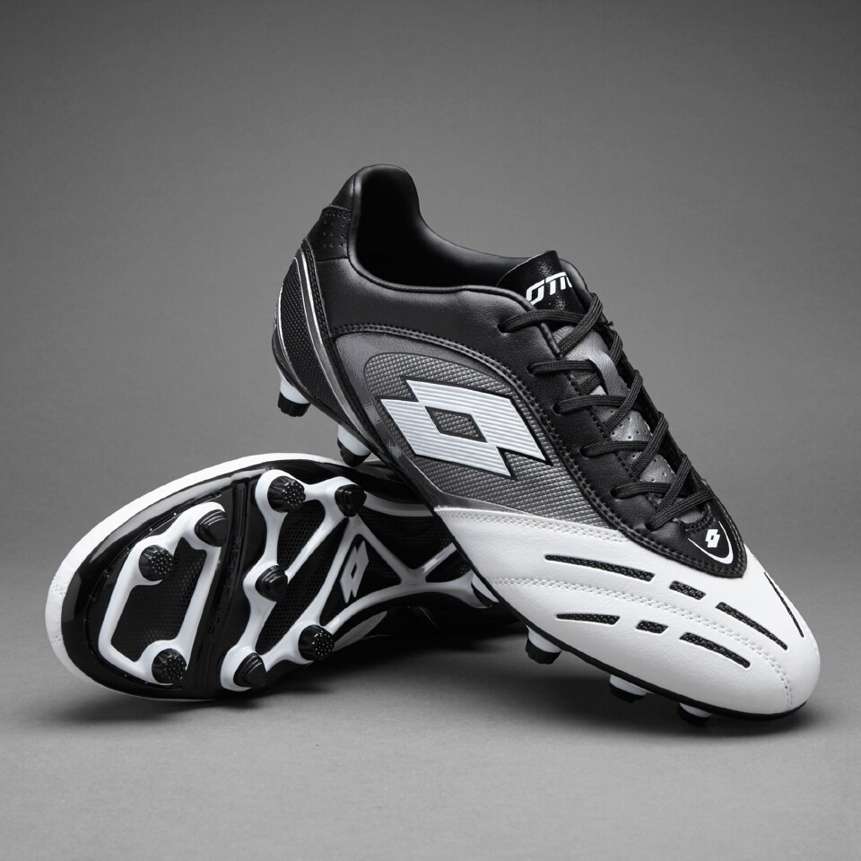 Lotto Stadio Potenza VI 700 FG - Mens Boots - Firm Ground - Black/White ...