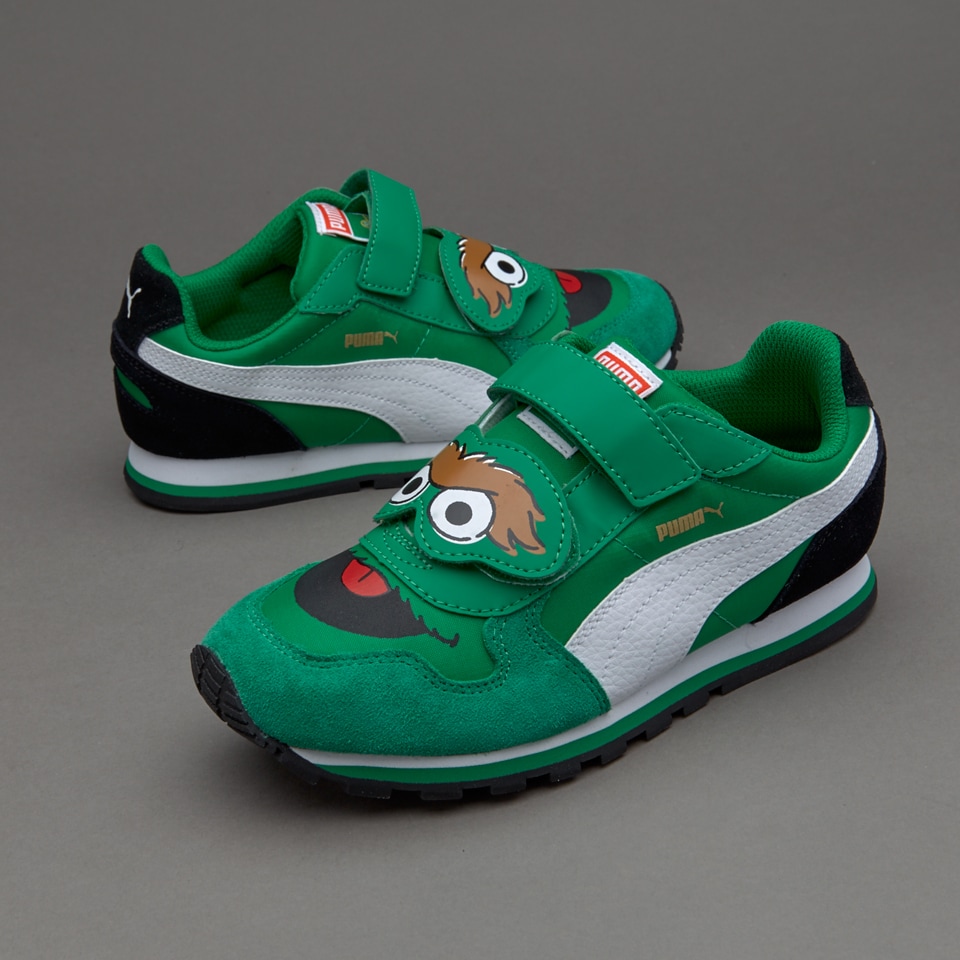 Puma Girls St Runner Sesame Street Oscar - Girls Clothing - Jelly Bean ...