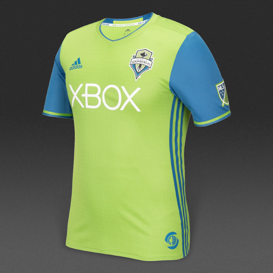 adidas Authentic Seattle Sounders FC 15/16 SS Home Jersey - Mens ...