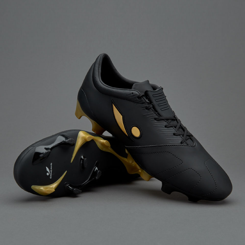 Concave Quantum 1.0 FG - Mens Boots - Firm Ground - Black/Gold | Pro ...