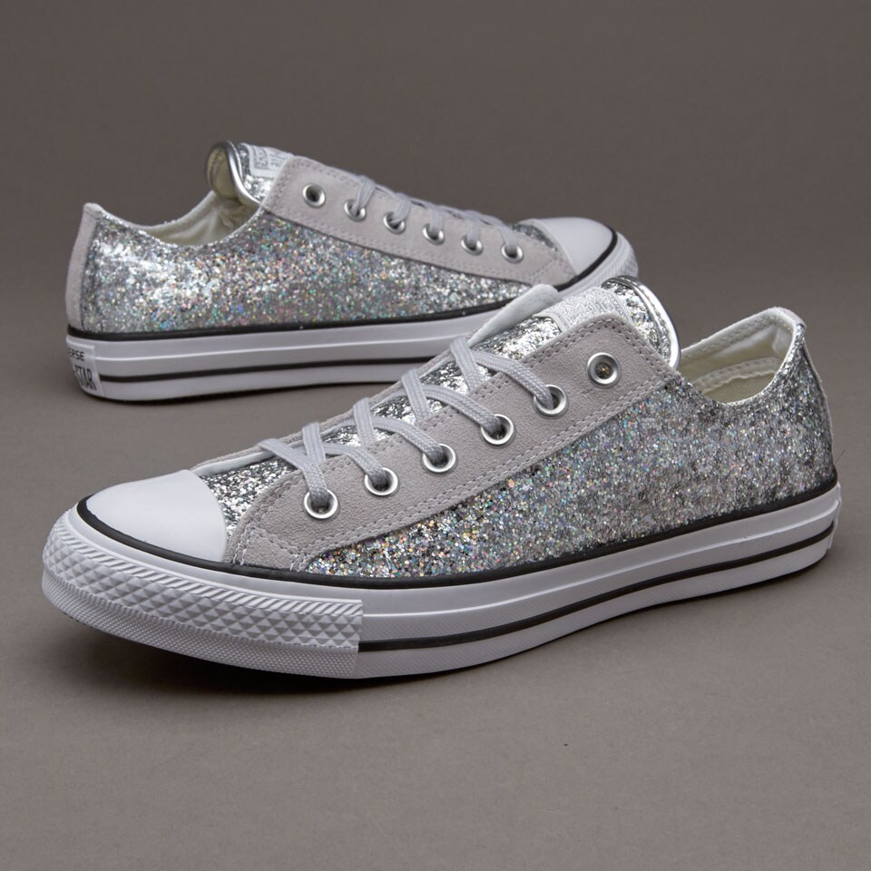 Womens Shoes - Converse Womens Chuck Taylor All Star Lo - Silver / Snow ...