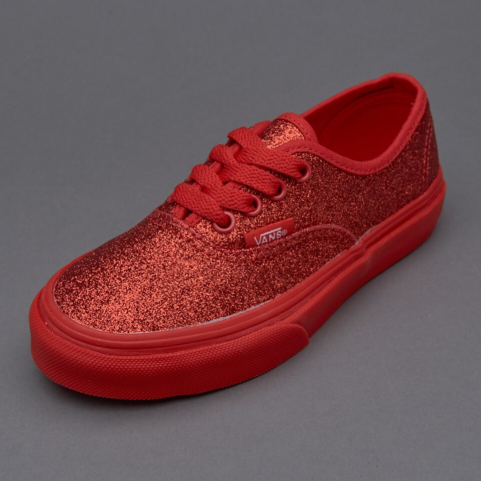 Girls Shoes - Vans Kids Authentic Shimmer - Red - V004J1K4Y | Pro ...