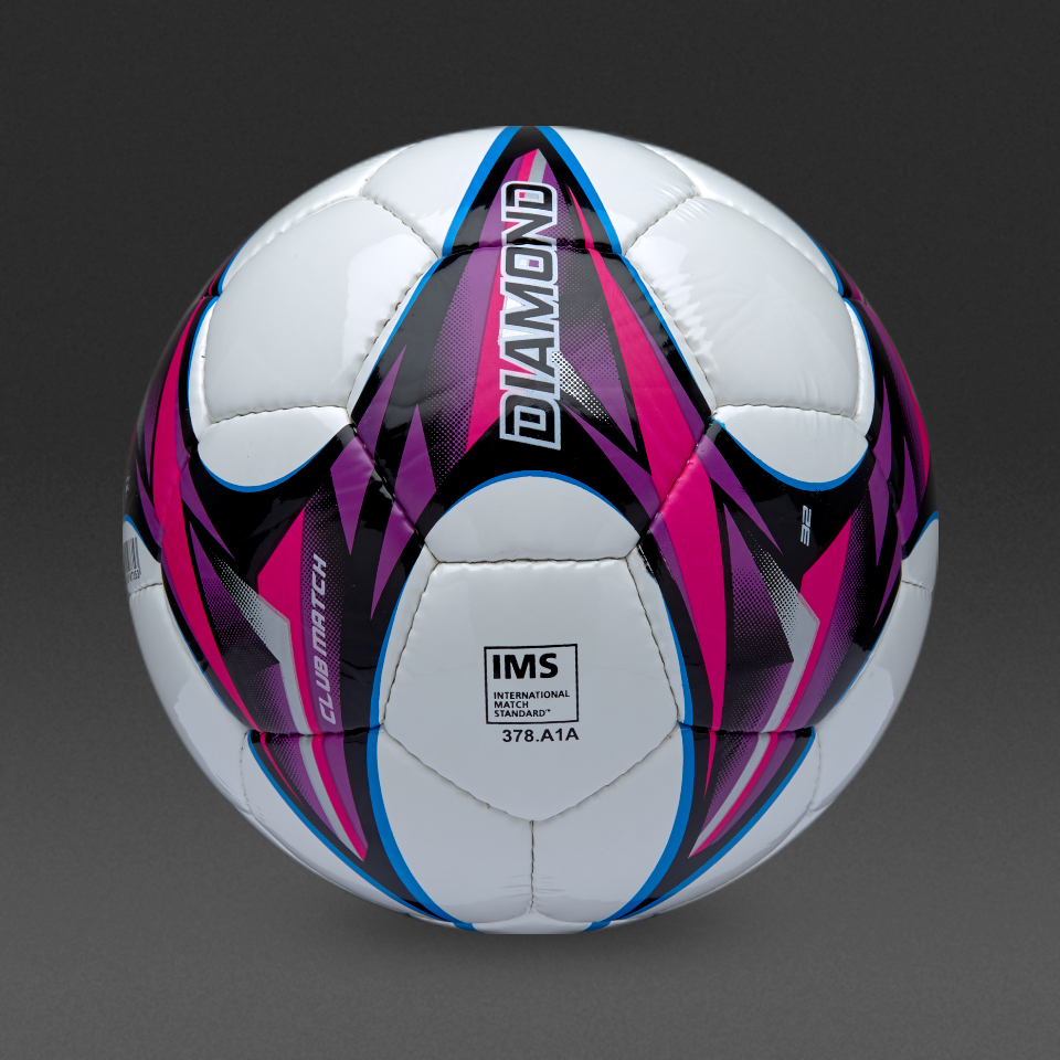 Diamond IMS Club Match Ball - Footballs - Match Day - White/Black ...