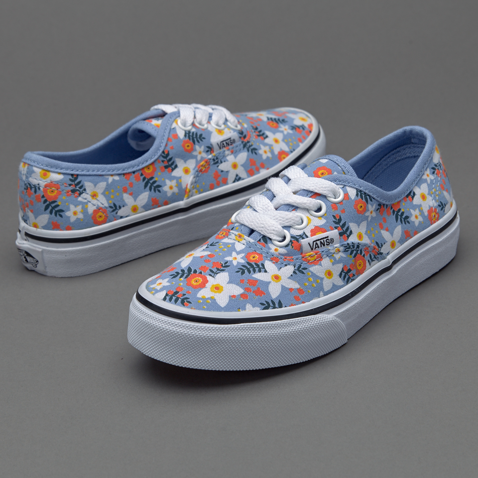 Girls Shoes - Vans Girls Authentic Floral - Bel Air Blue - VA32R6L2Y ...