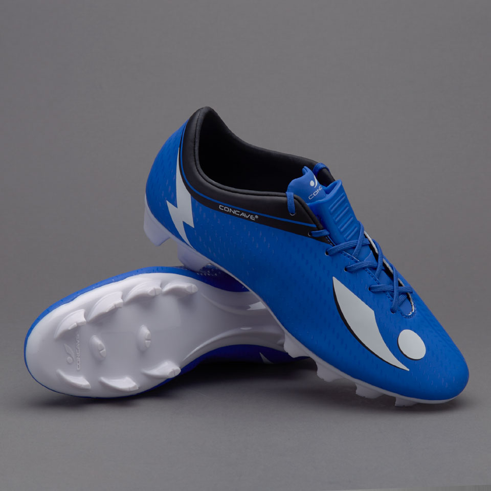 Concave Kids Volt+ FG - Youths Soccer Cleats - Firm Ground - Blue/White
