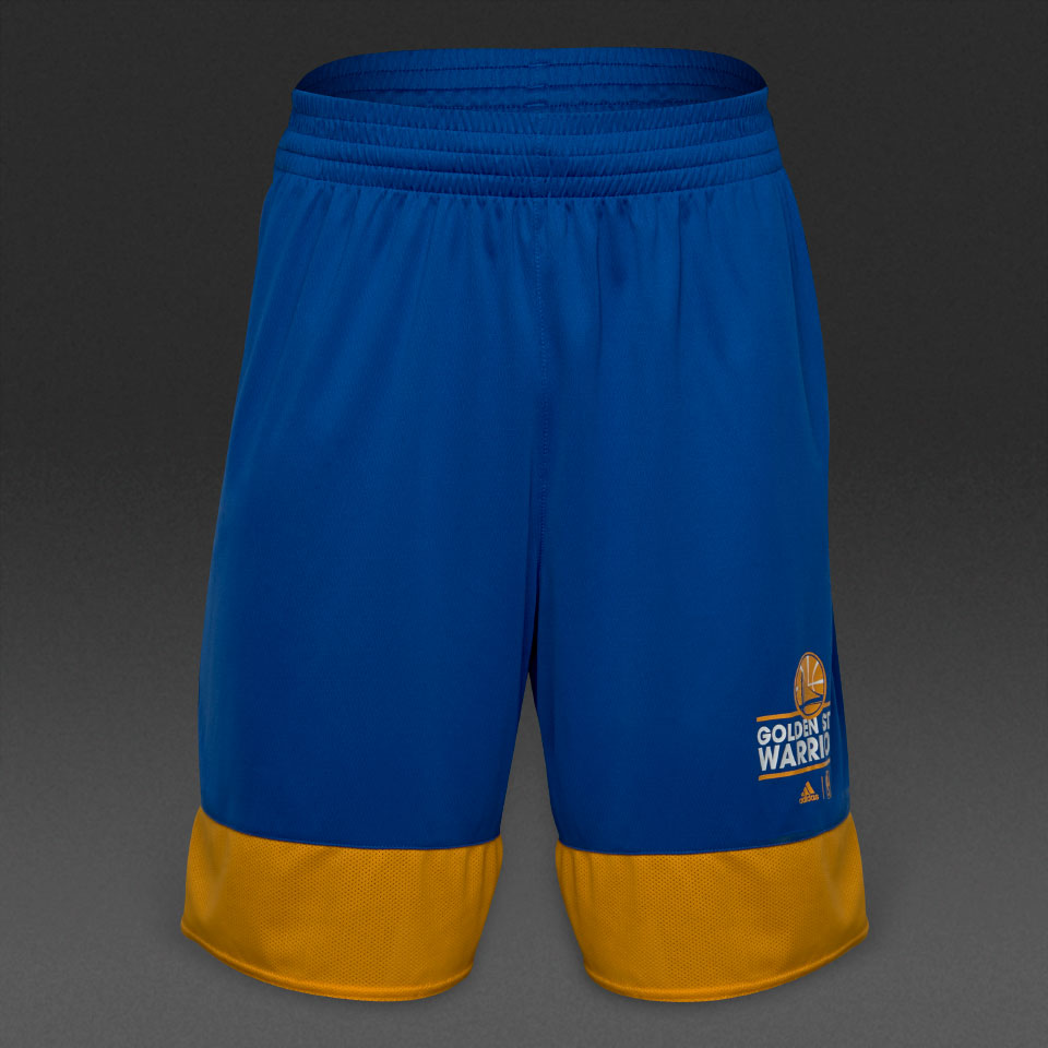 Mens Clothing - adidas GSW NBA Basics Shorts - Blue / Yellow - B45416 ...