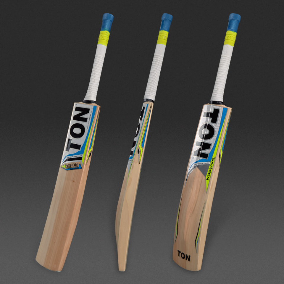 TON Vision Supreme Junior Cricket Bat - Cricket Bats - Blue/Yellow ...