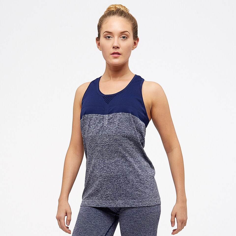 Asics Womens Seamless Tank Top - Indigo Blue - Womens Clothing - 146404 ...