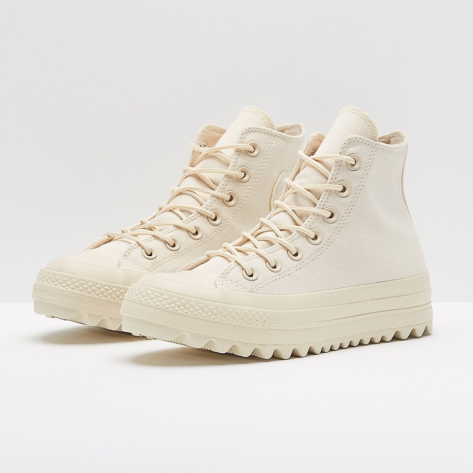 Converse Womens Chuck Taylor All Star Lift Ripple Hi - Natural/Natural ...