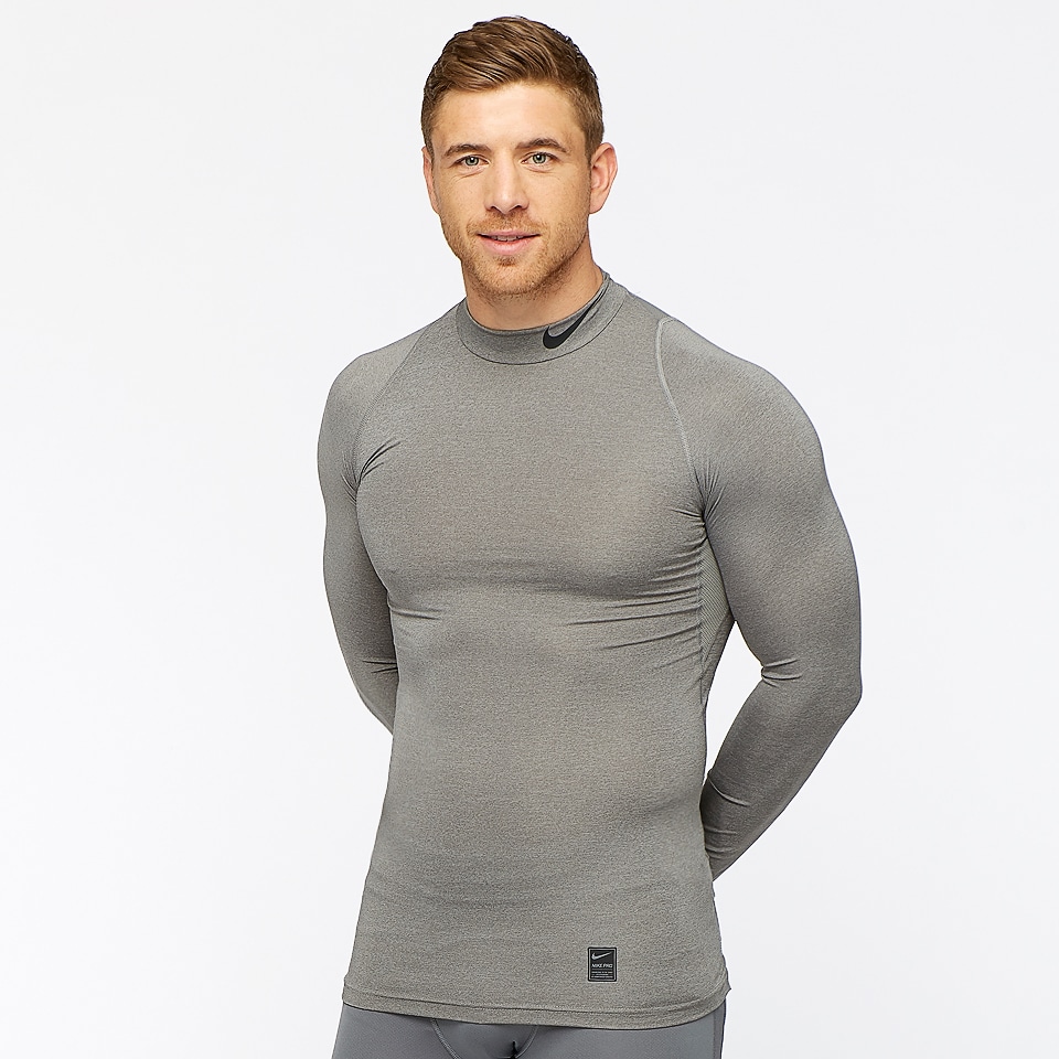Nike Compression Pro LS Mock Top - Mens Base Layer - Compression ...