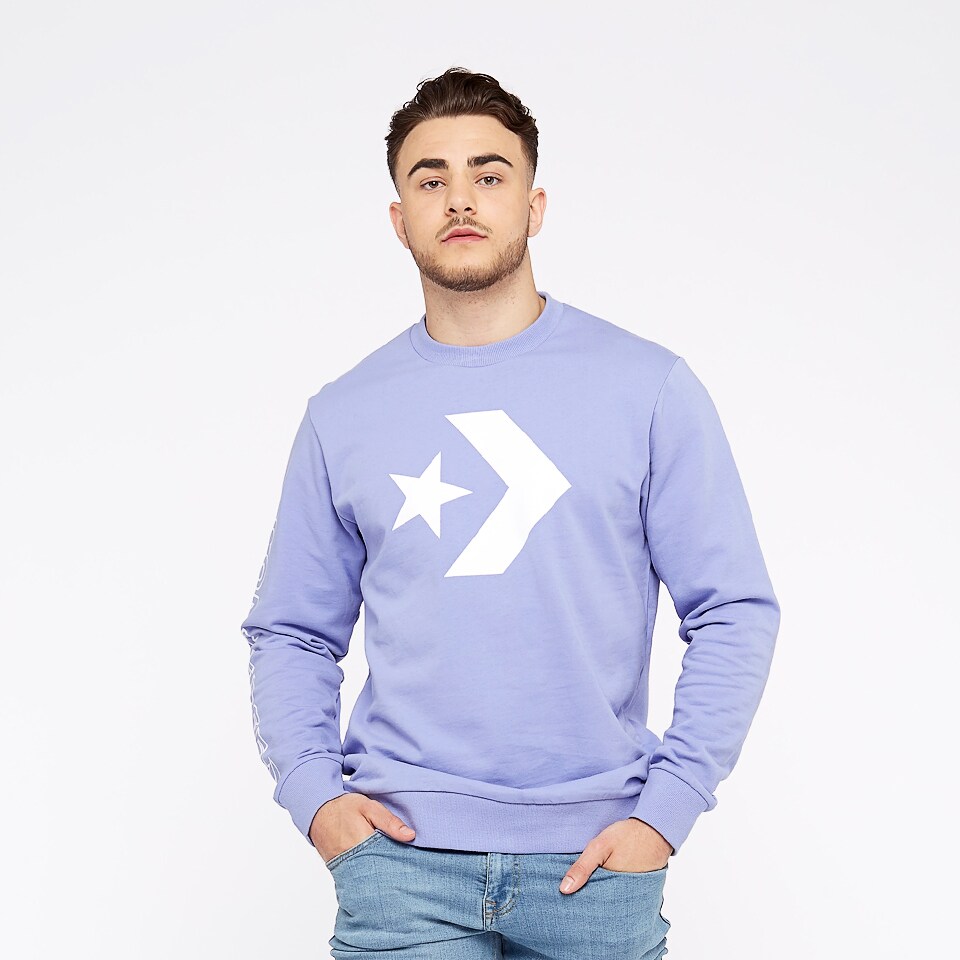 Converse Star Chevron Lightweight Graphic Crew - Twilight Pulse - Mens ...