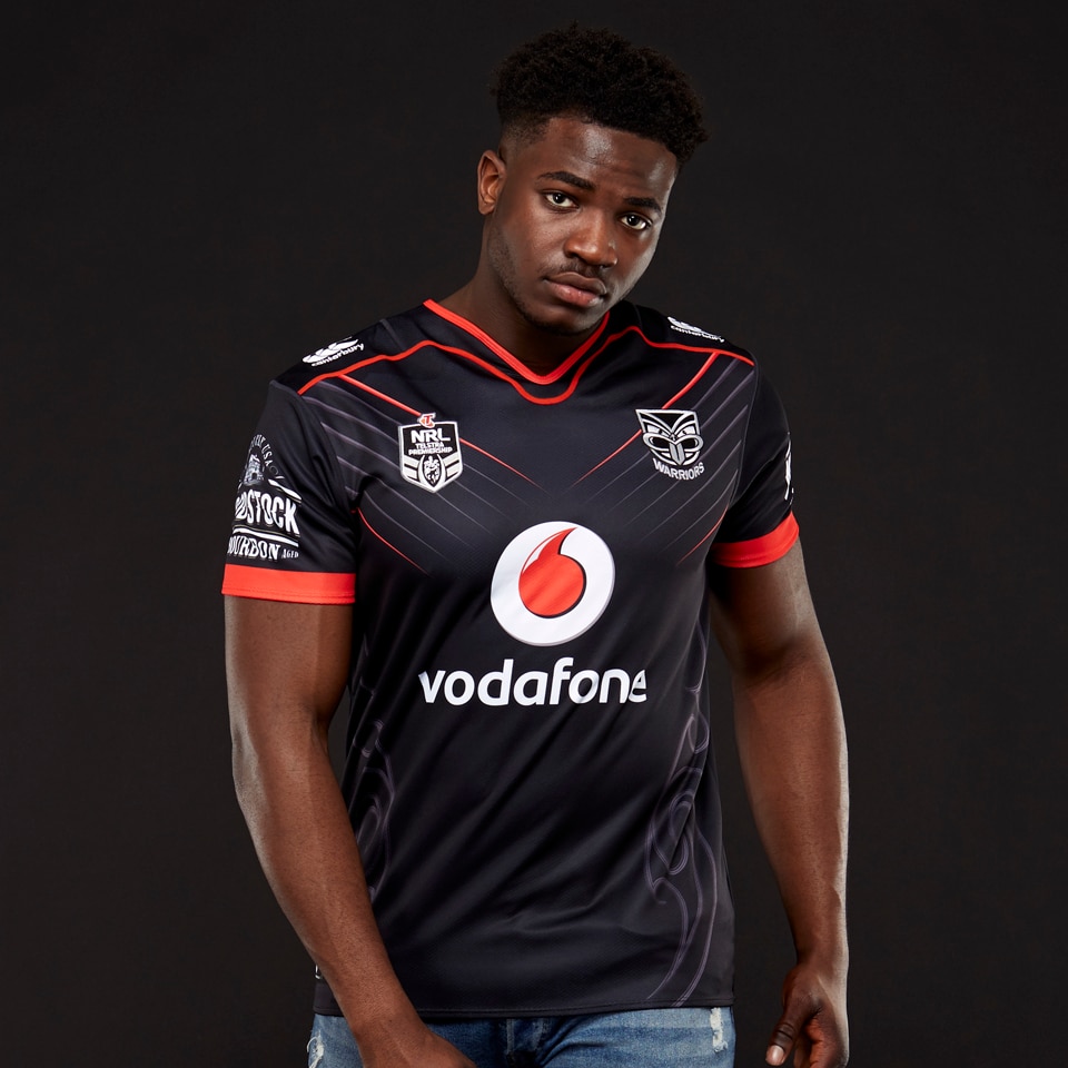 Canterbury New Zealand Warriors 2018 Replica On Field Home Jersey ...