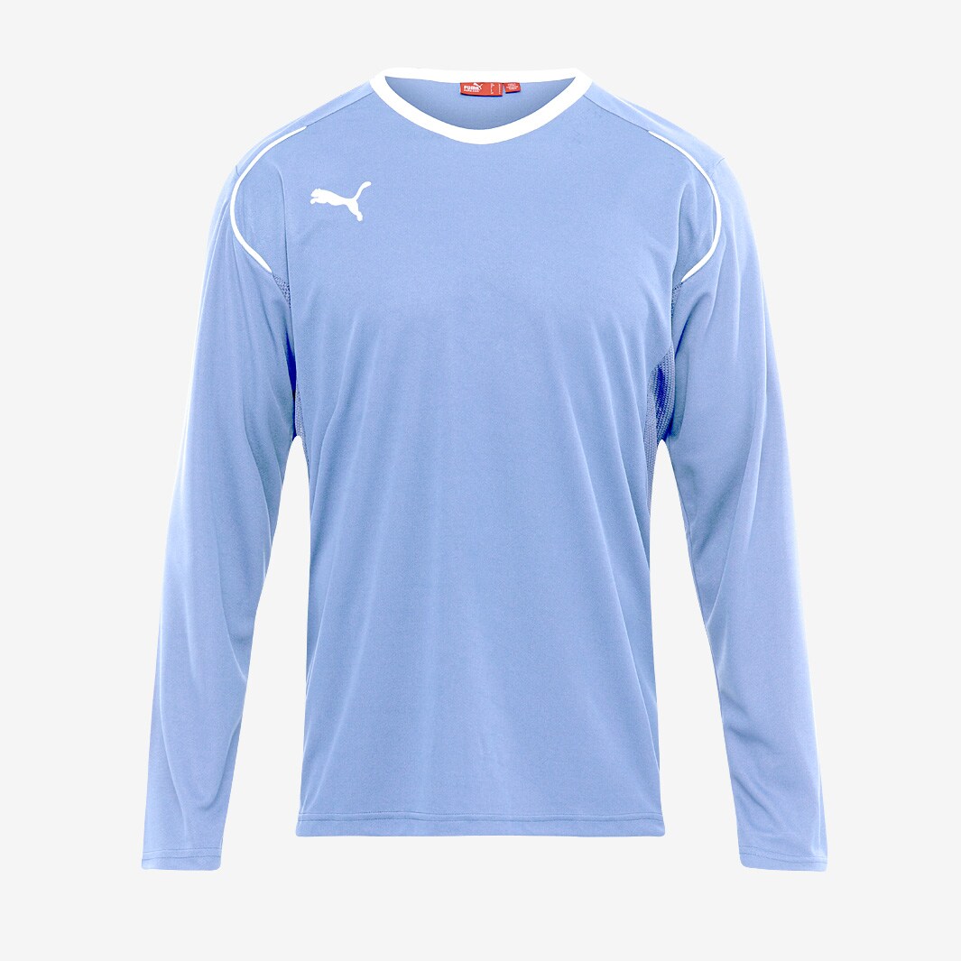 Mens Teamwear - Puma V5.08 LS Shirt - Light Blue/White - 700472-26