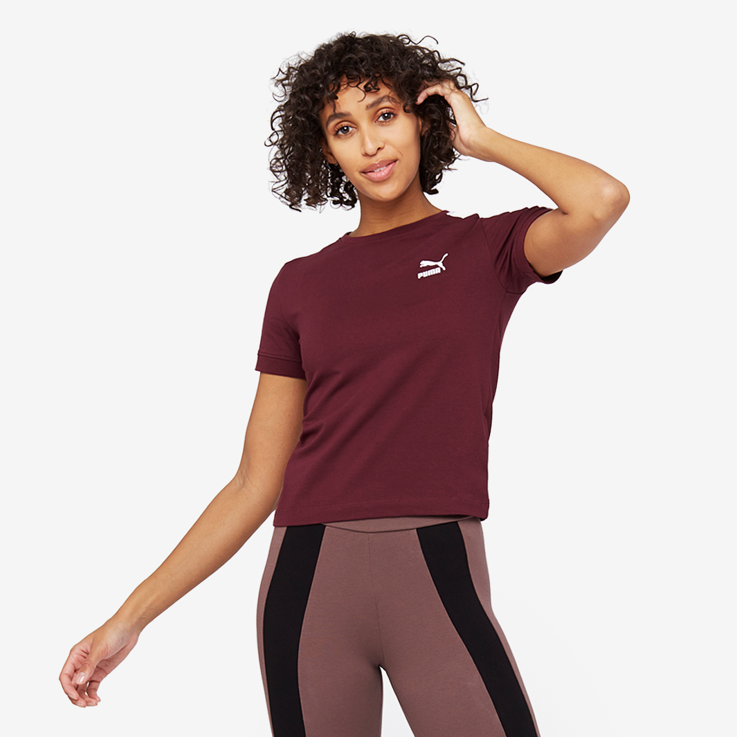Womens Clothing - Puma Womens Classics Tight T7 Tee - Fig - 576509-22 ...