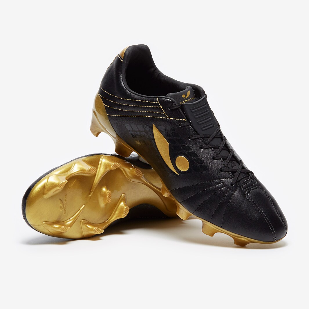 Concave Aura FG - Mens Boots - Firm Ground - AUASFGBLKGOL186 - Black/Gold