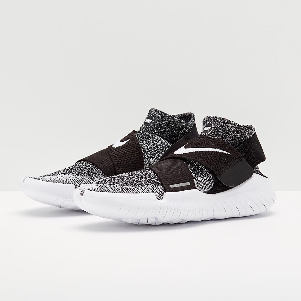 Nike Womens Free Run Motion Flyknit 2018 - Black/White - Womens Shoes ...
