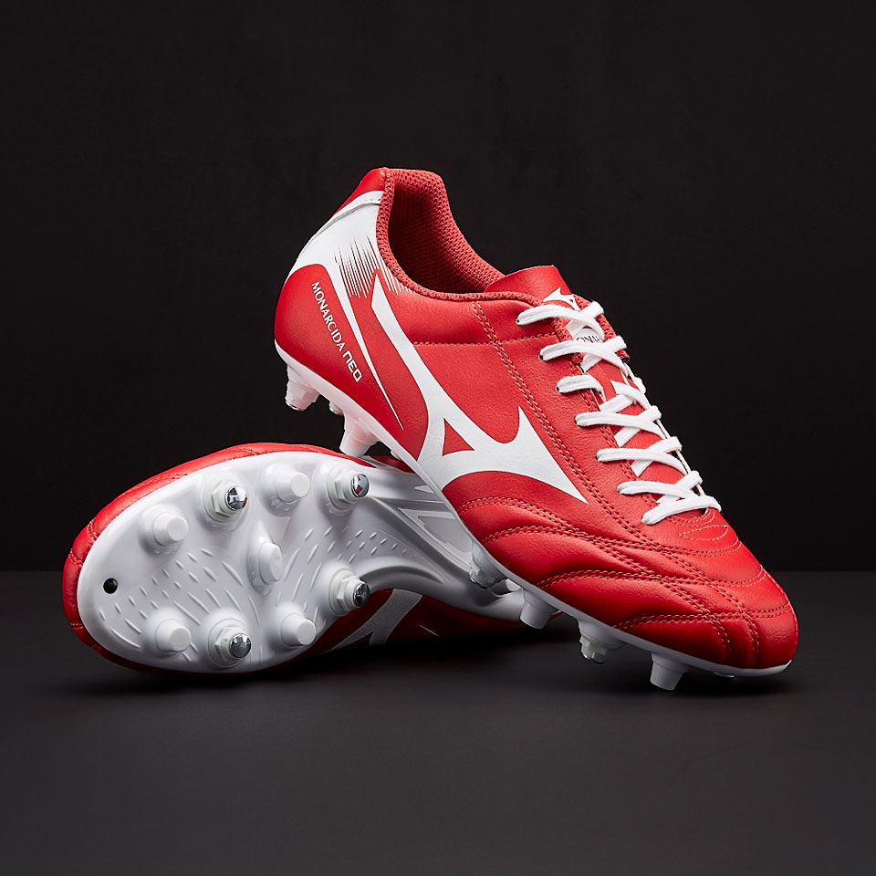 Mizuno Monarcida Neo Mix - Red/White - Mens Boots - Soft Ground | Pro ...