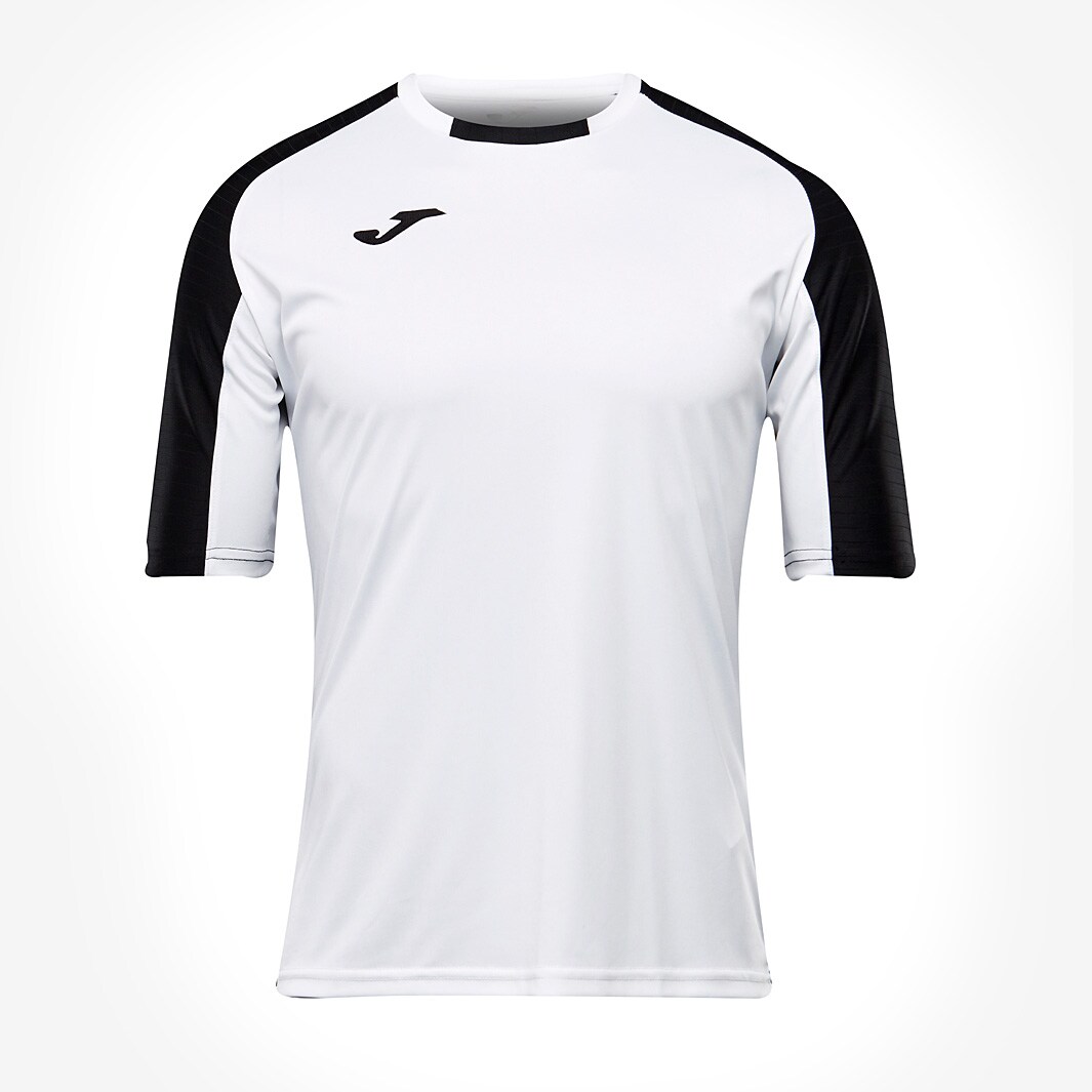 Mens Football Teamwear - Joma - Essential SS T-Shirt - White/Black - T ...