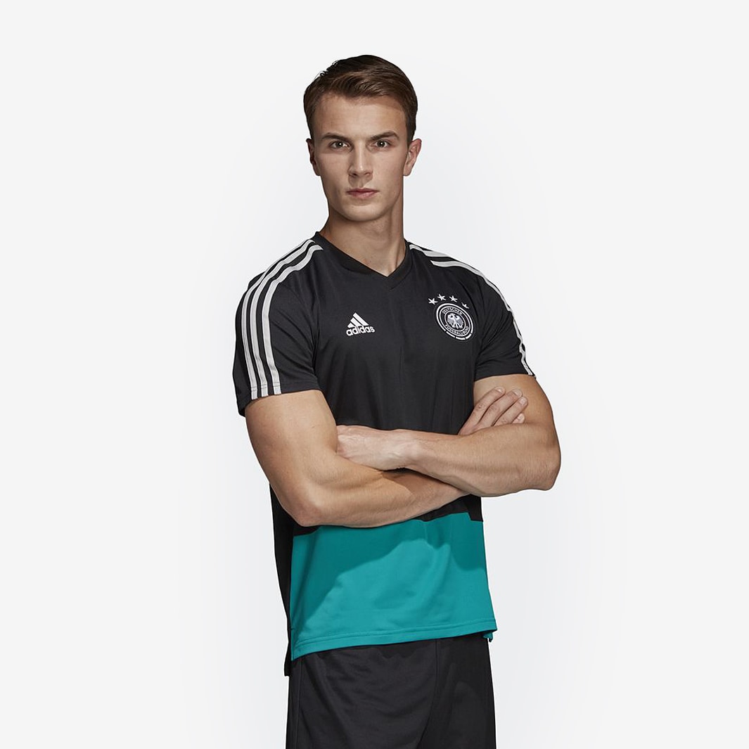 adidas Germany 2019 Training Shirt - Black/Eqt Green/Grey Two - Mens ...