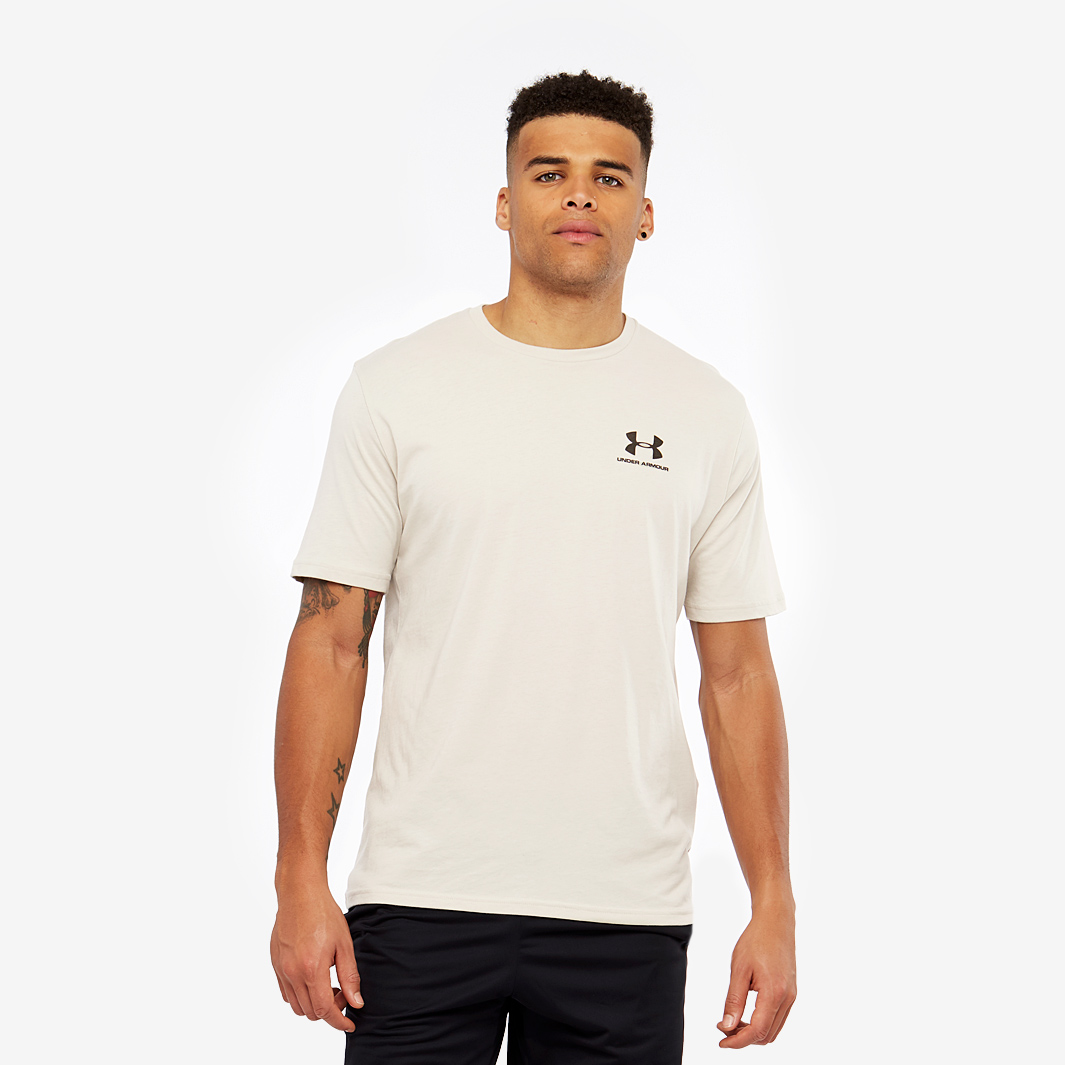 Under Armour Sportstyle Left Chest Short Sleeved - Khaki Base/Black ...