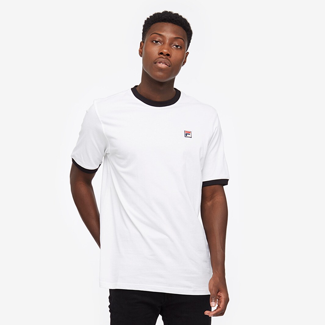 FILA Marconi Essential Ringer Tee - White - Mens Clothing | Pro:Direct ...