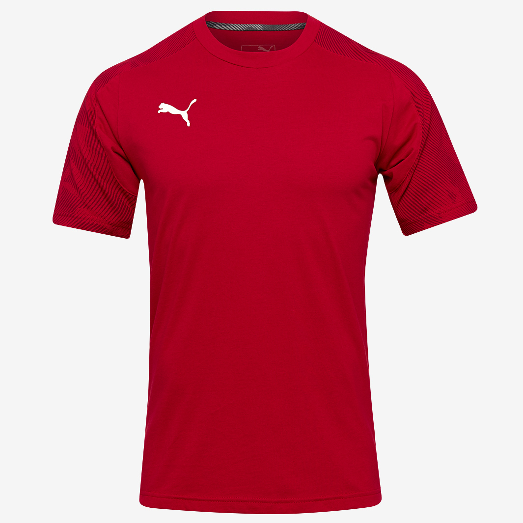 Puma Cup Sideline Tee - Chili Pepper/Puma Red - Mens Football Teamwear ...
