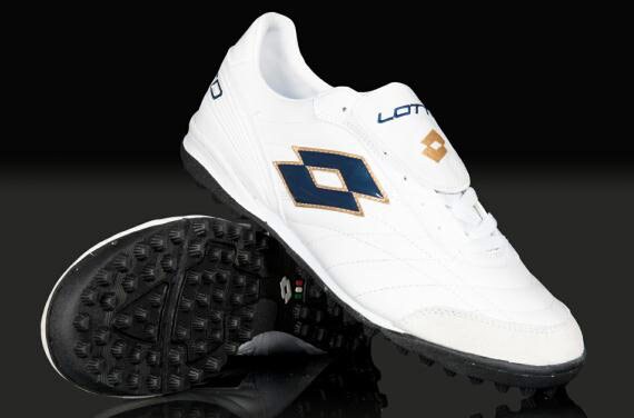 Lotto Football Boots - Stadio Classic - Astro Turf - White/Mb. Ngt