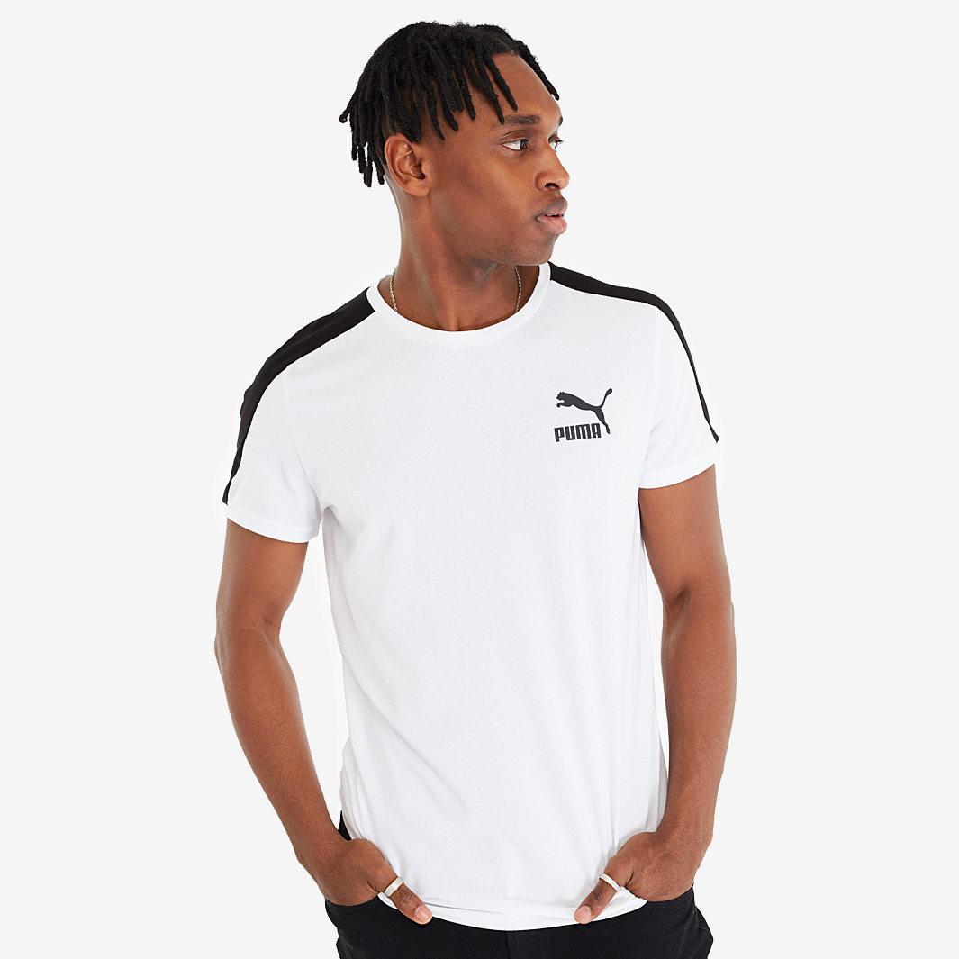 Puma Iconic T7 Slim Fit Tee - Puma White - Mens Clothing | Pro:Direct ...