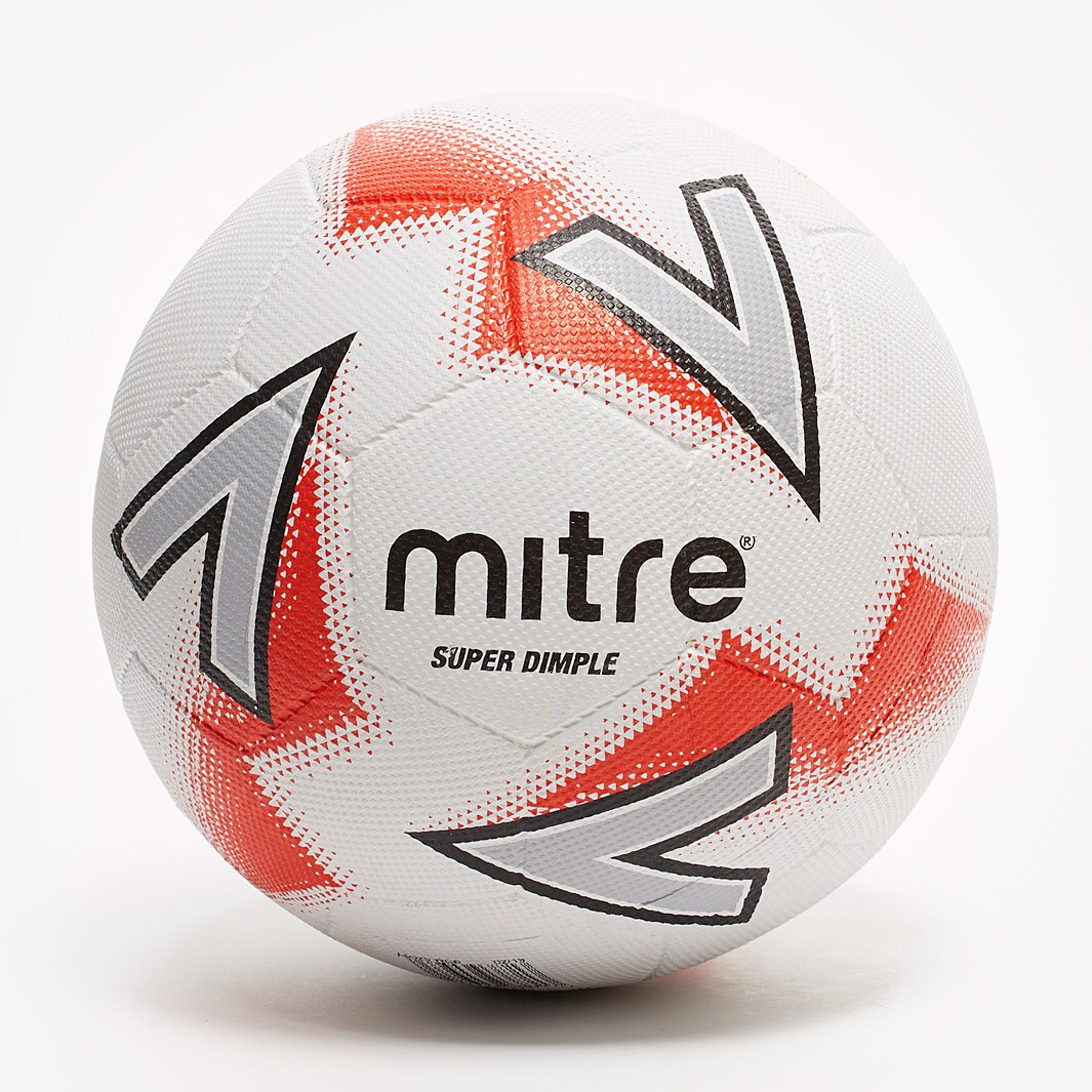 Mitre Super Dimple - Footballs - Fustal - White/Red | Pro:Direct Soccer