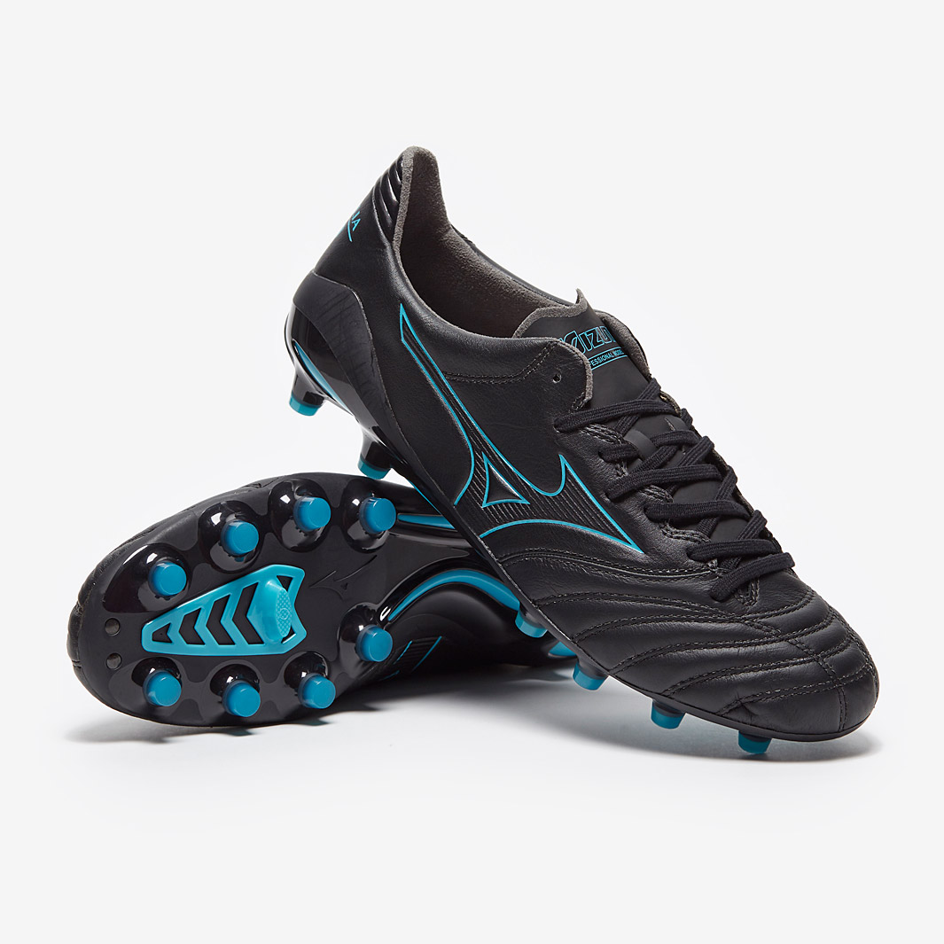 Mizuno Morelia Neo II FG - Black/Blue Atoll - Firm Ground - Mens Boots ...