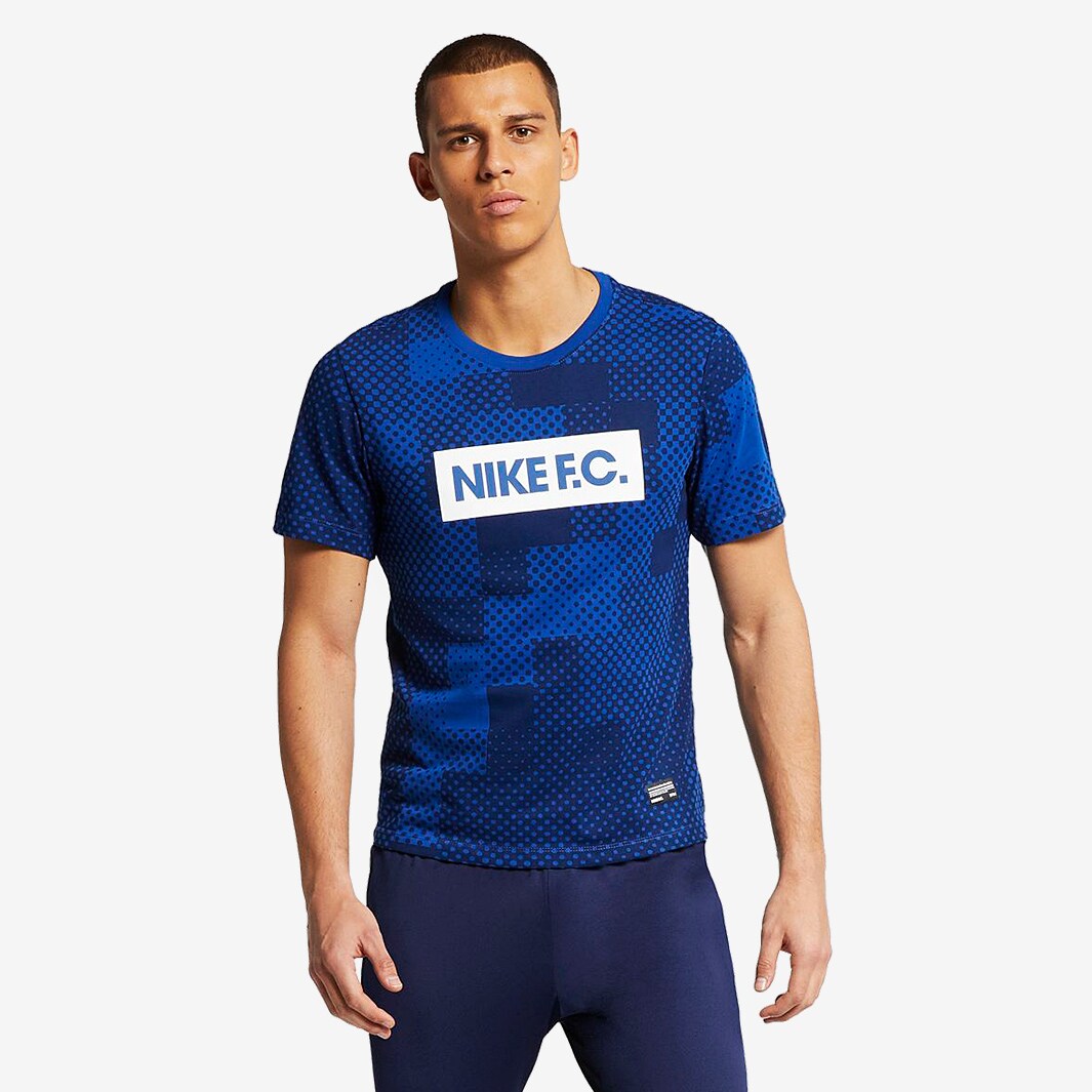 Nike FC Dry SS Block Tee - Indigo Force - T-Jerseys - Mens Clothing