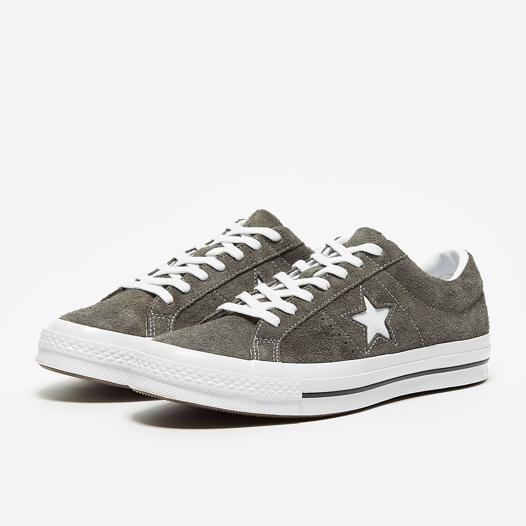 Converse One Star Vintage Suede - Carbon Grey/White/Black - Mens Shoes