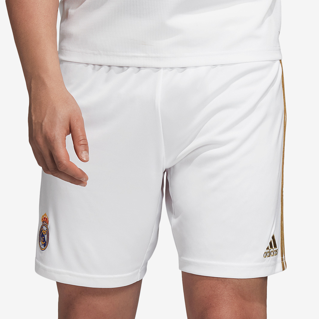 adidas Real Madrid 2019/20 Home Shorts - White - Mens Replica - Shorts ...