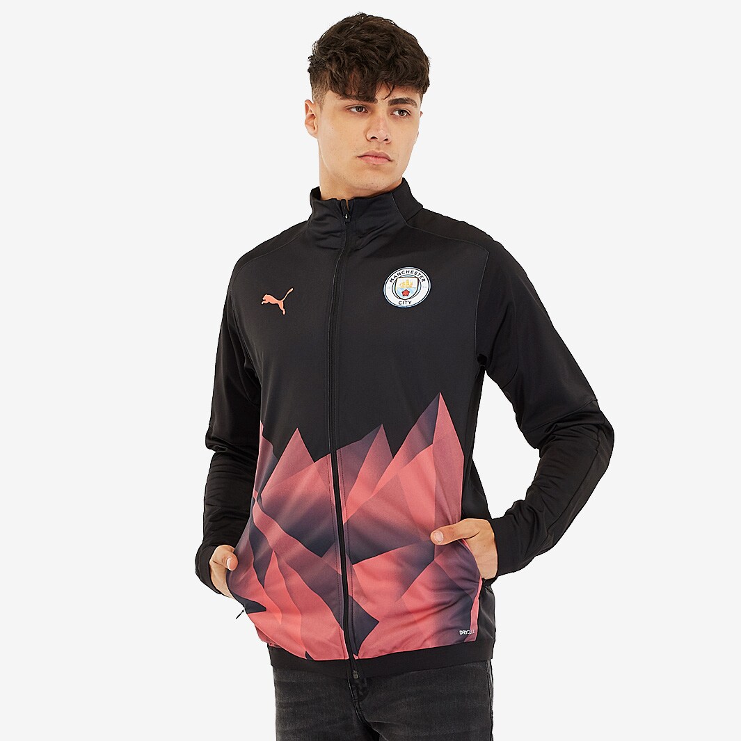 Puma Man City 19/20 Stadium Jacket INTL - Puma Black/Georgia Peach ...