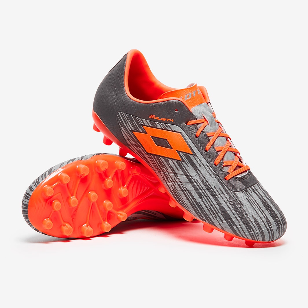 Lotto Solista 700 III AGM - Cool Grey/Orange Fluo - Artificial Ground ...