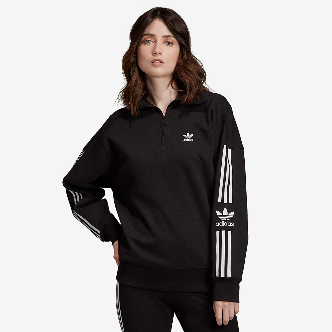 adidas Womens Lock Up Sweatshirt - Black - Womens Clothing | Pro:Direct ...