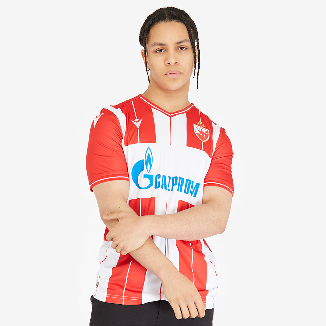 Macron Red Star Belgrade 19/20 Home Shirt SS - Mens Replica - 58017143 ...
