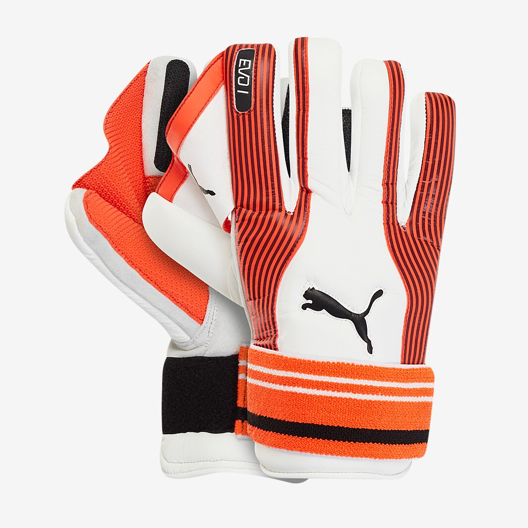 Puma Evo Indoor Wicket Keeper Gloves - White/Red - Wicket Keeping ...