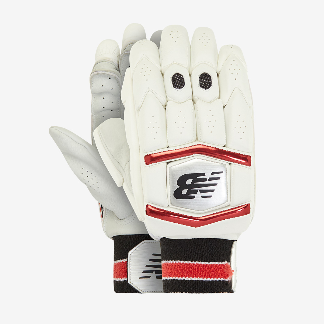 New Balance TC 1260 LH Batting Gloves - White/ Red/ Black - Batting ...