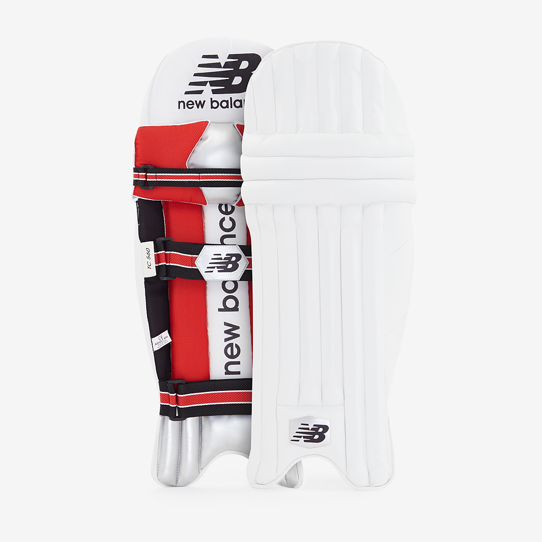 New Balance TC 560 LH Junior Batting Pads - White/ Red/ Black - Junior ...