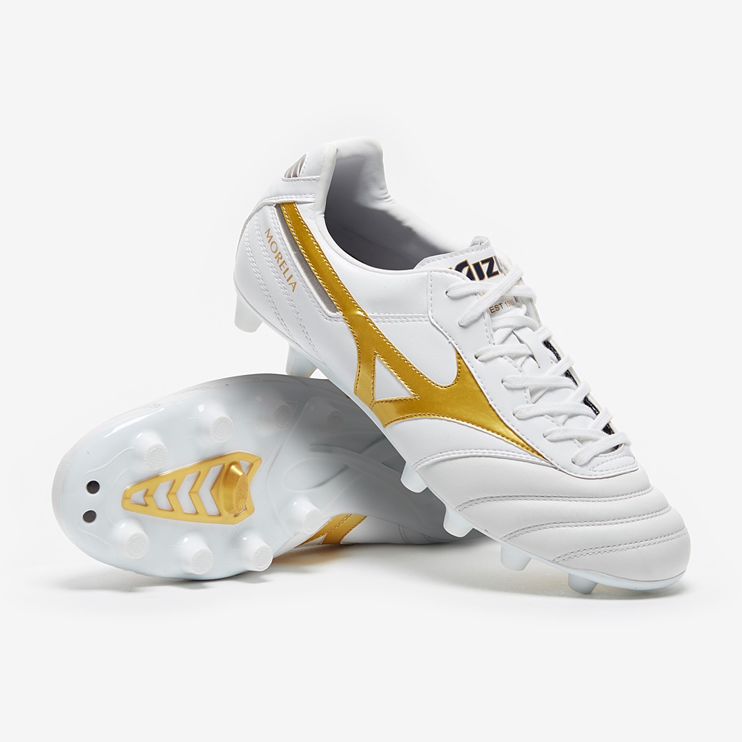 Mizuno Morelia II Pro FG - White/Gold - Firm Ground - Mens Boots