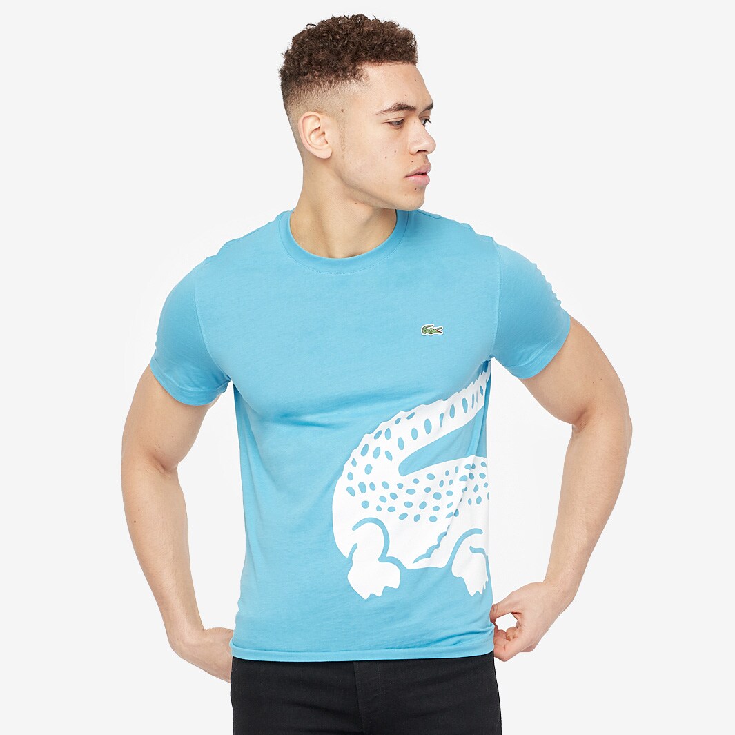 Lacoste Big Croc Tee - Turquoise - Mens Clothing | Pro:Direct Soccer