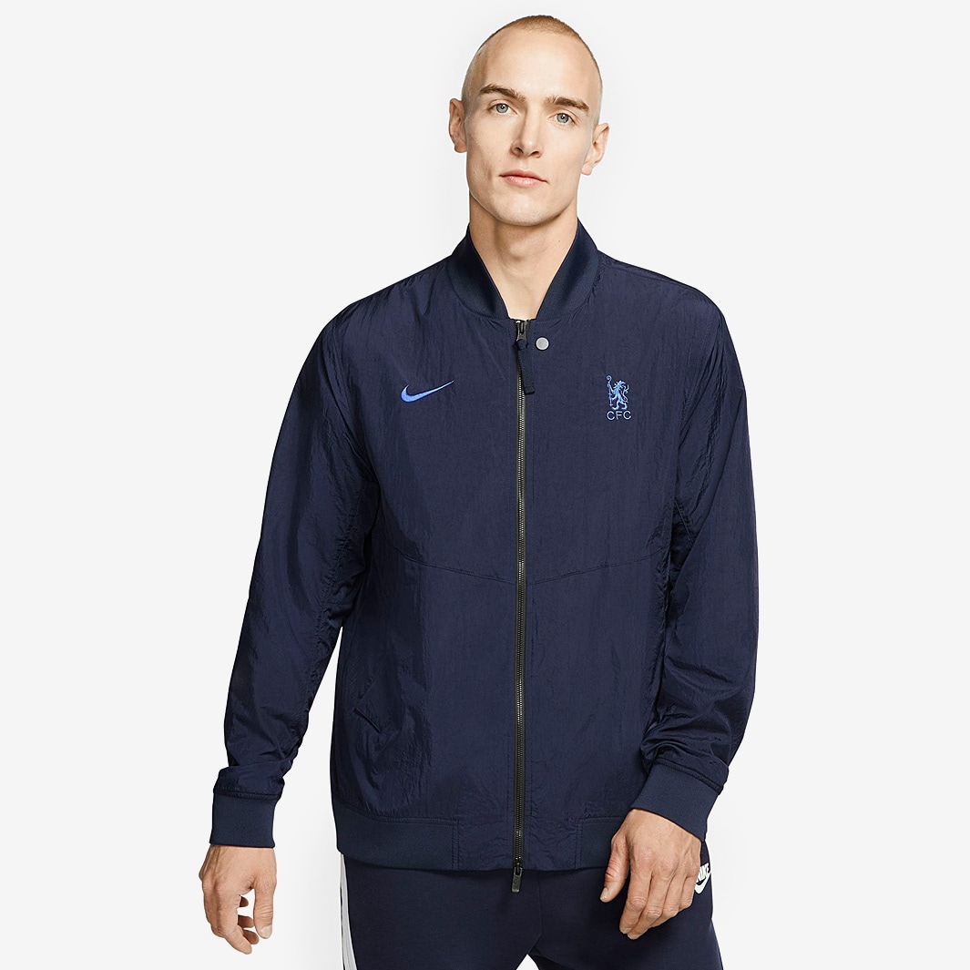 Nike Chelsea FC 2019/20 NSW Authentic Varsity Jacket Frenchs - Obsidian ...