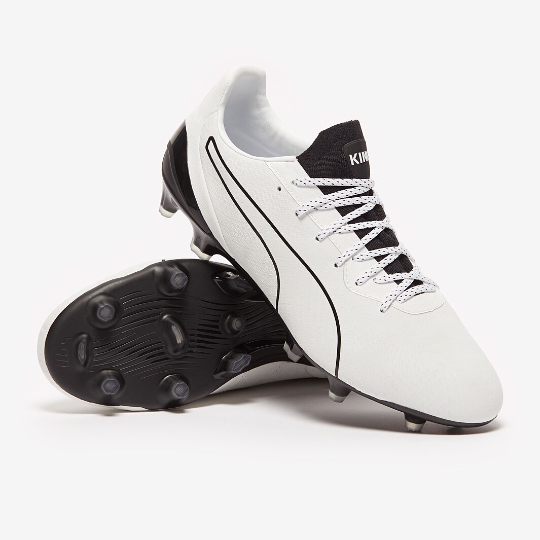 Puma King Hyper FG/AG - Puma White/Puma Black - Firm Ground - Mens Boots