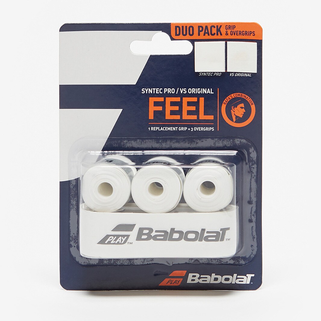 Babolat Syntec Pro and Vs Original Overgrips - White - Accessories ...