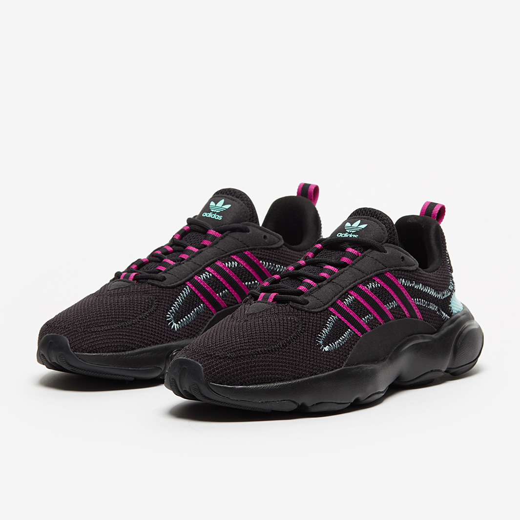 adidas Originals Haiwee - Core Black/Vivid Pink/Clear Aqua - Womens ...