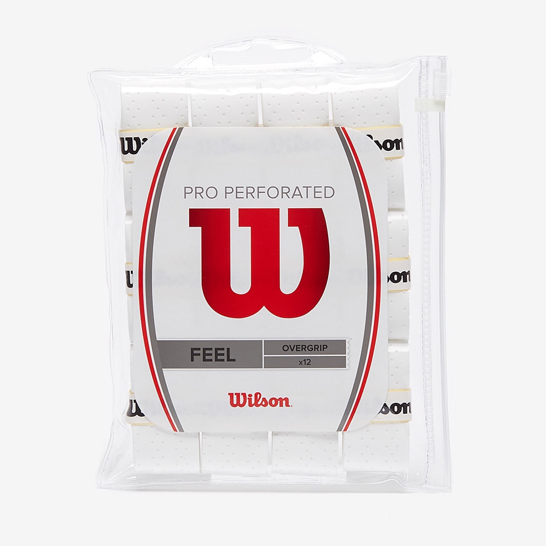 Wilson Pro Overgrip Perforated 12 Pack - White - Accessories