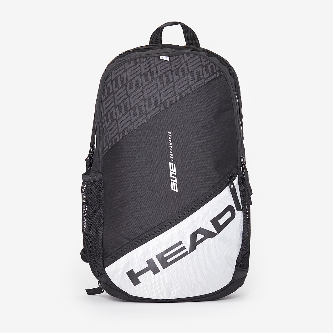 HEAD Elite Backpack - Black/White - Bags & Luggage | Pro:Direct Tennis